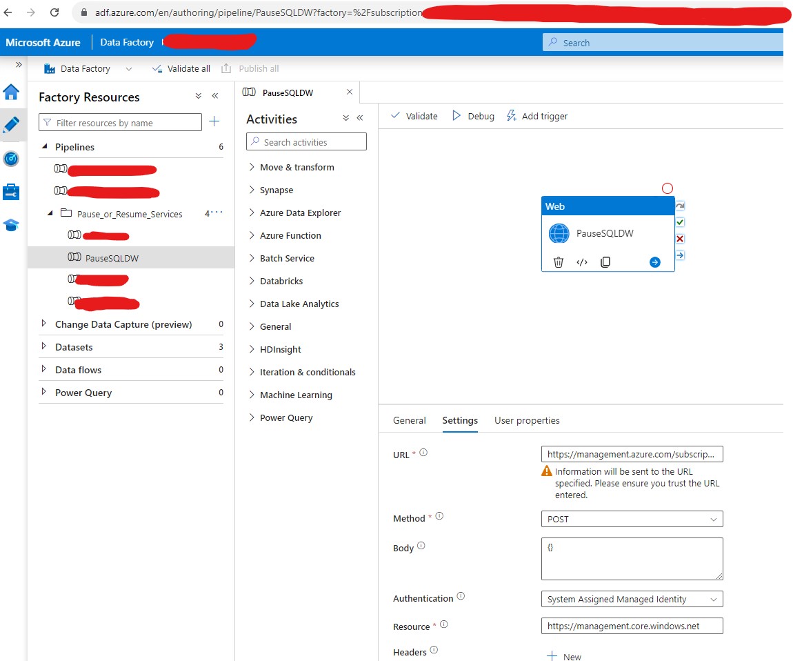 How to Pause and Resume Dedicated SQL pool (SQL DW) using Azure Data ...